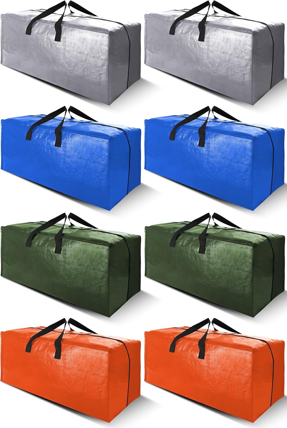 8 Pack Heavy Duty Extra Large Moving Bags with Backpack Straps - Strong ...