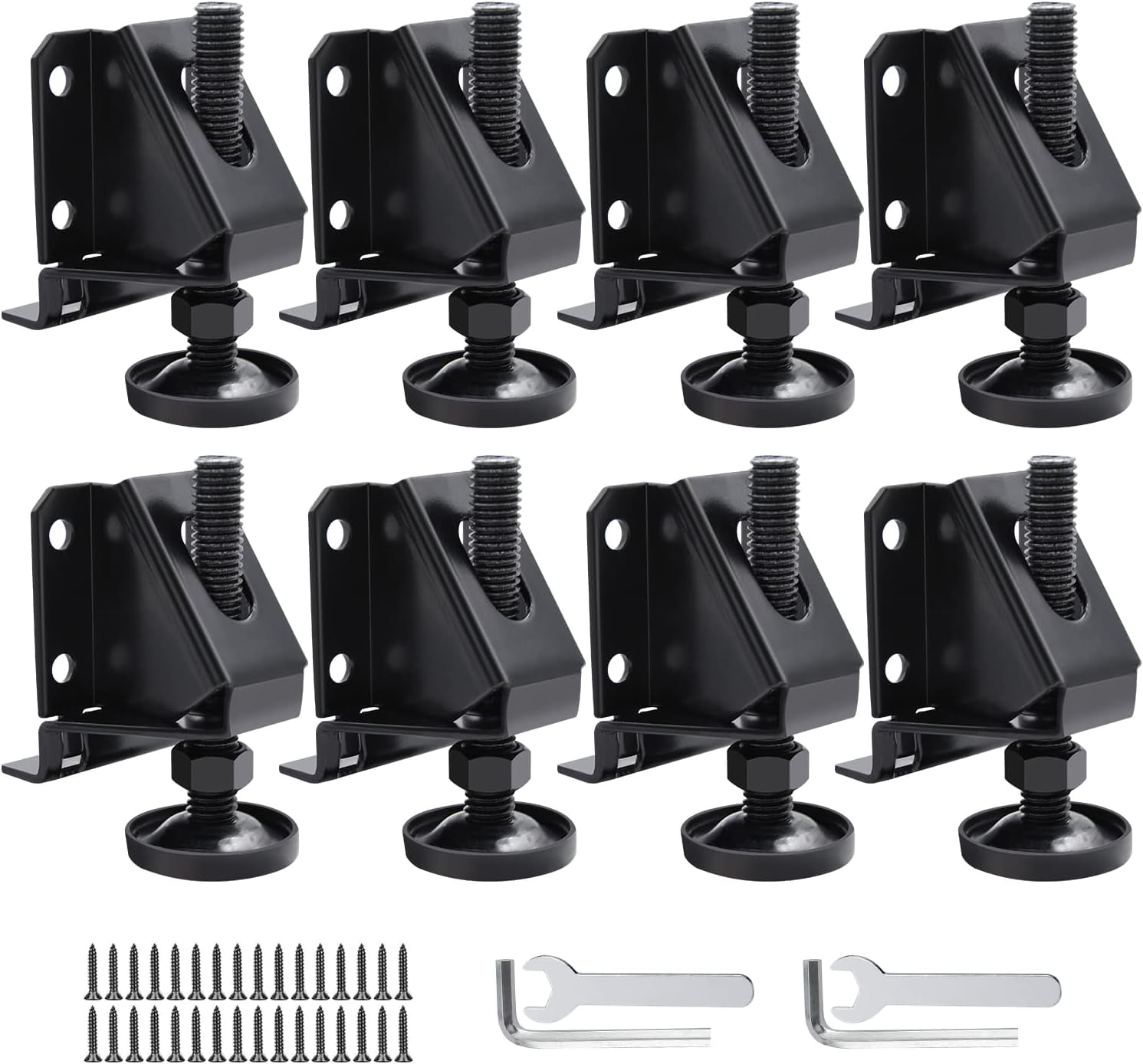 8 Pack Heavy Duty Furniture Leg Levelers, Leveling Feet with Screws ...