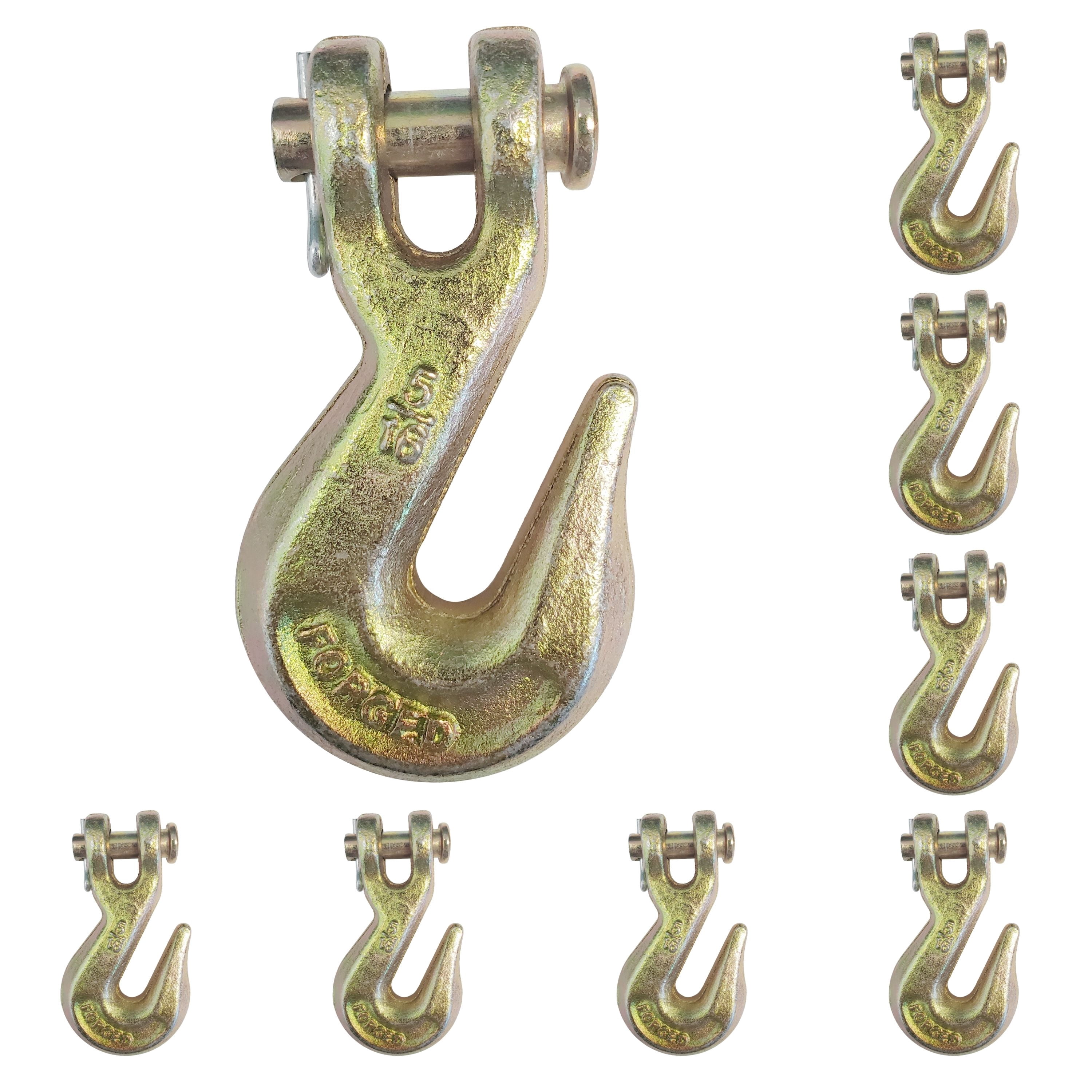 8 Pack Heavy Duty G70 5/16" Clevis Grab Hook Flatbed Truck Trailer ...