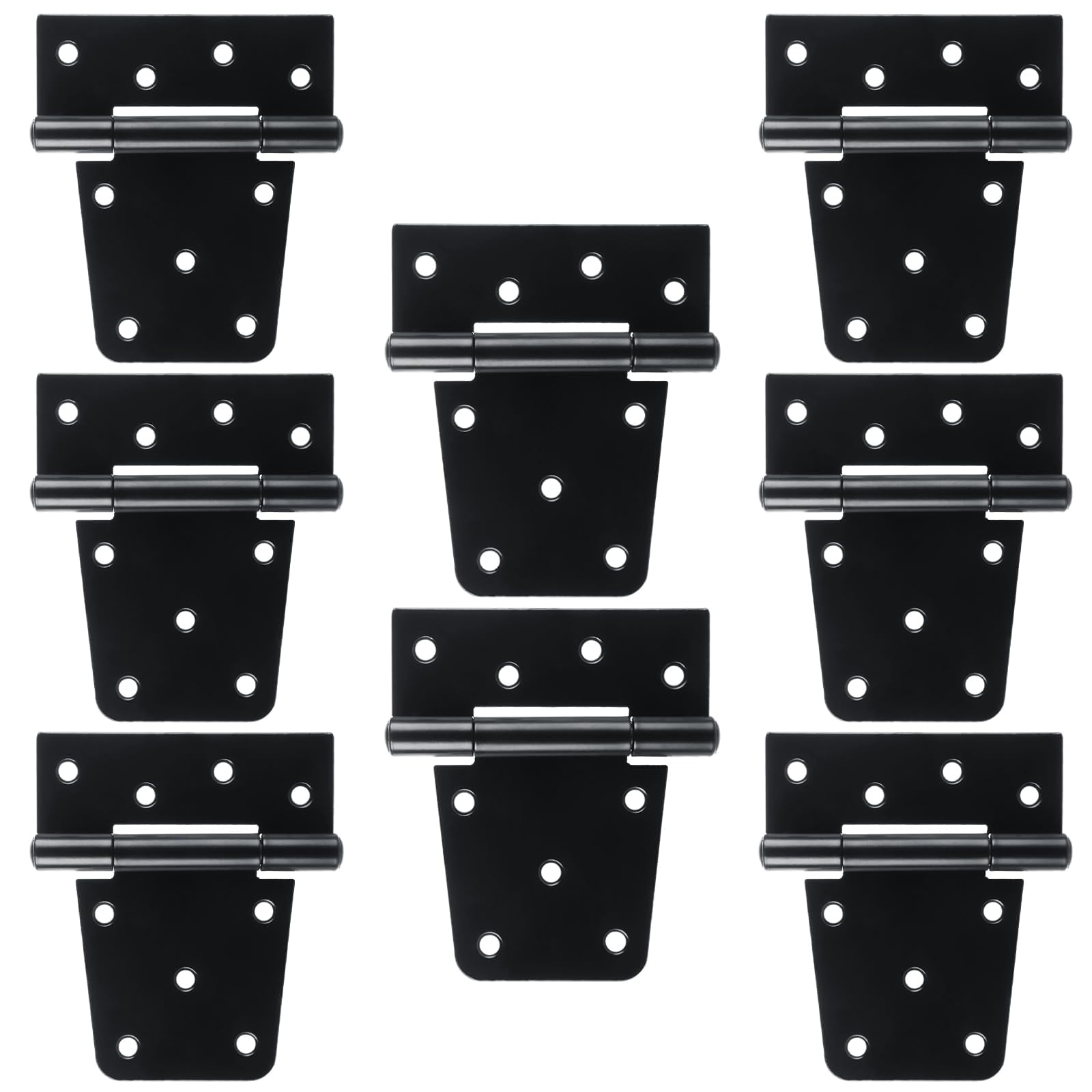 8 Pack Heavy Duty Gate Hinges 3.5 inch Extra Thick Black Gate Hinges ...