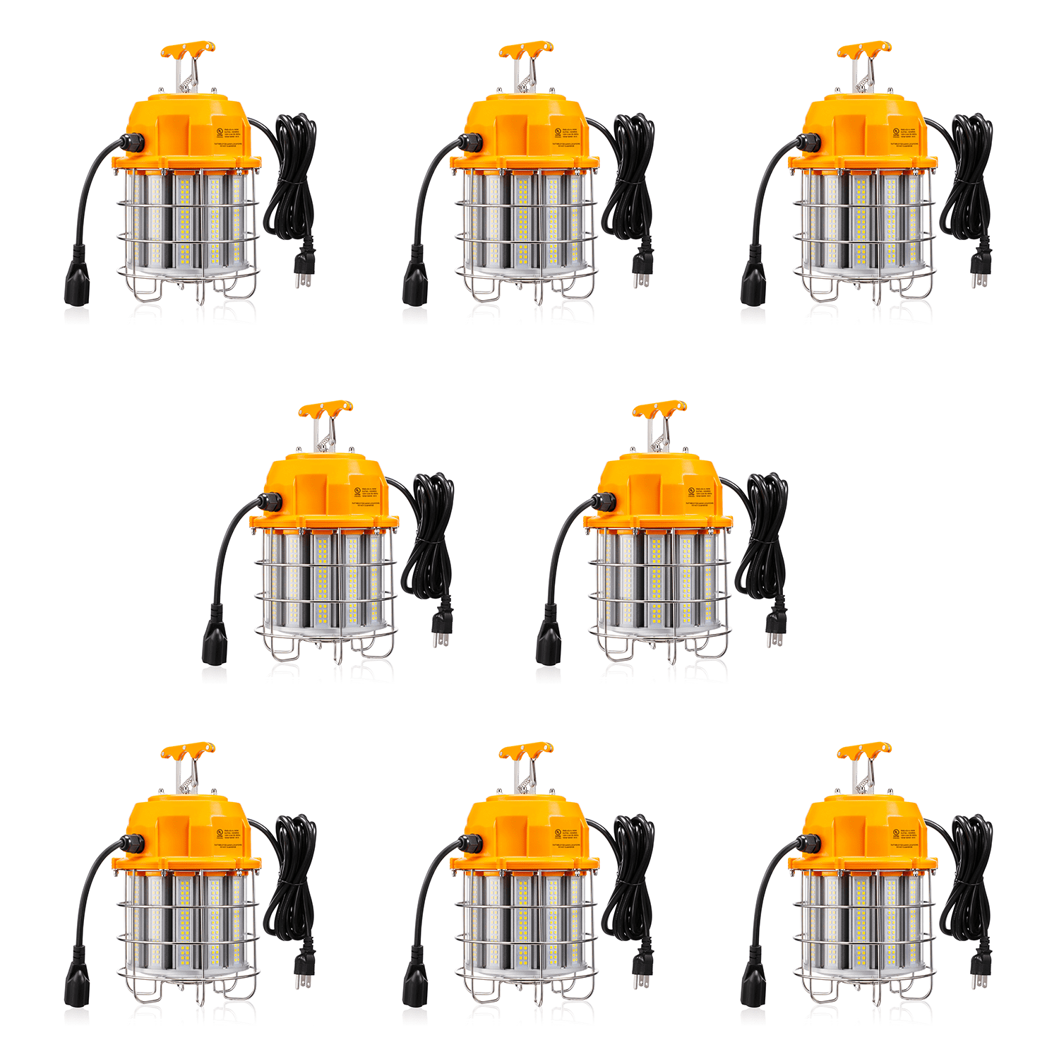 8 Pack Heavy-Duty Linkable LED Work Light, IP65 Waterproof Stainless ...