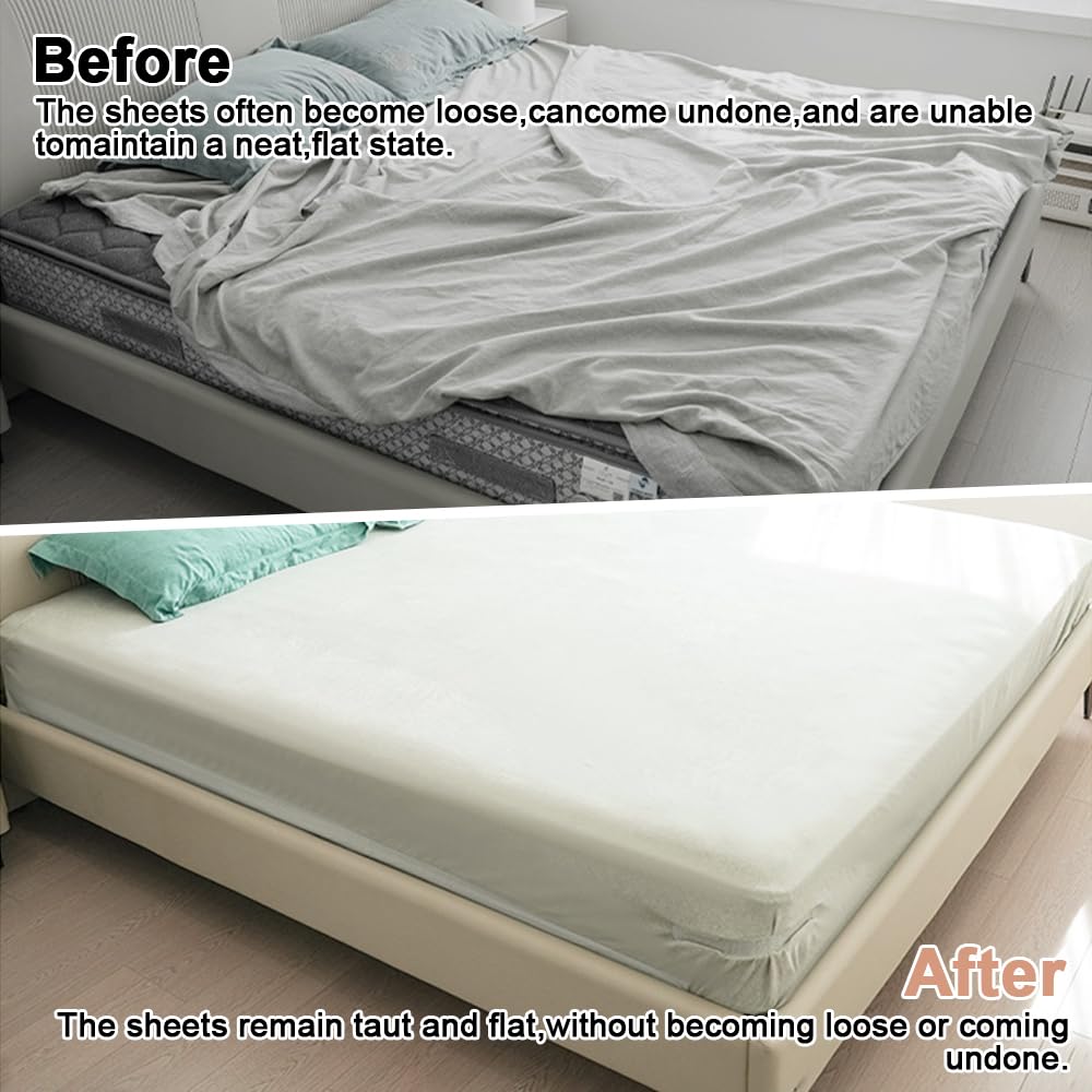 8 Pack Heavy Duty Lock Sheet Holders, Secure Fitted Sheets on All ...
