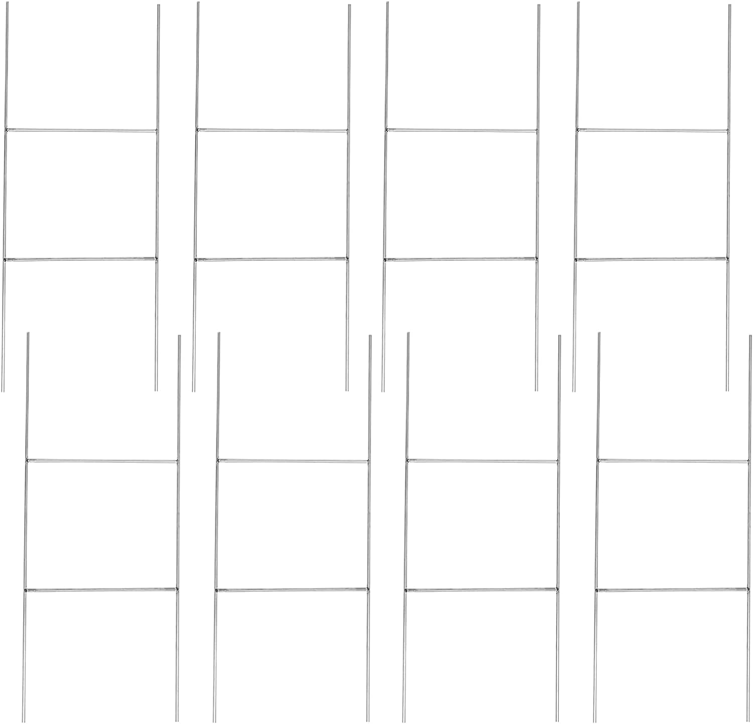 8 Pack Heavy Duty Metal H-Stakes H Frame Wire Stakes, 17.4'' x 7'' Yard ...