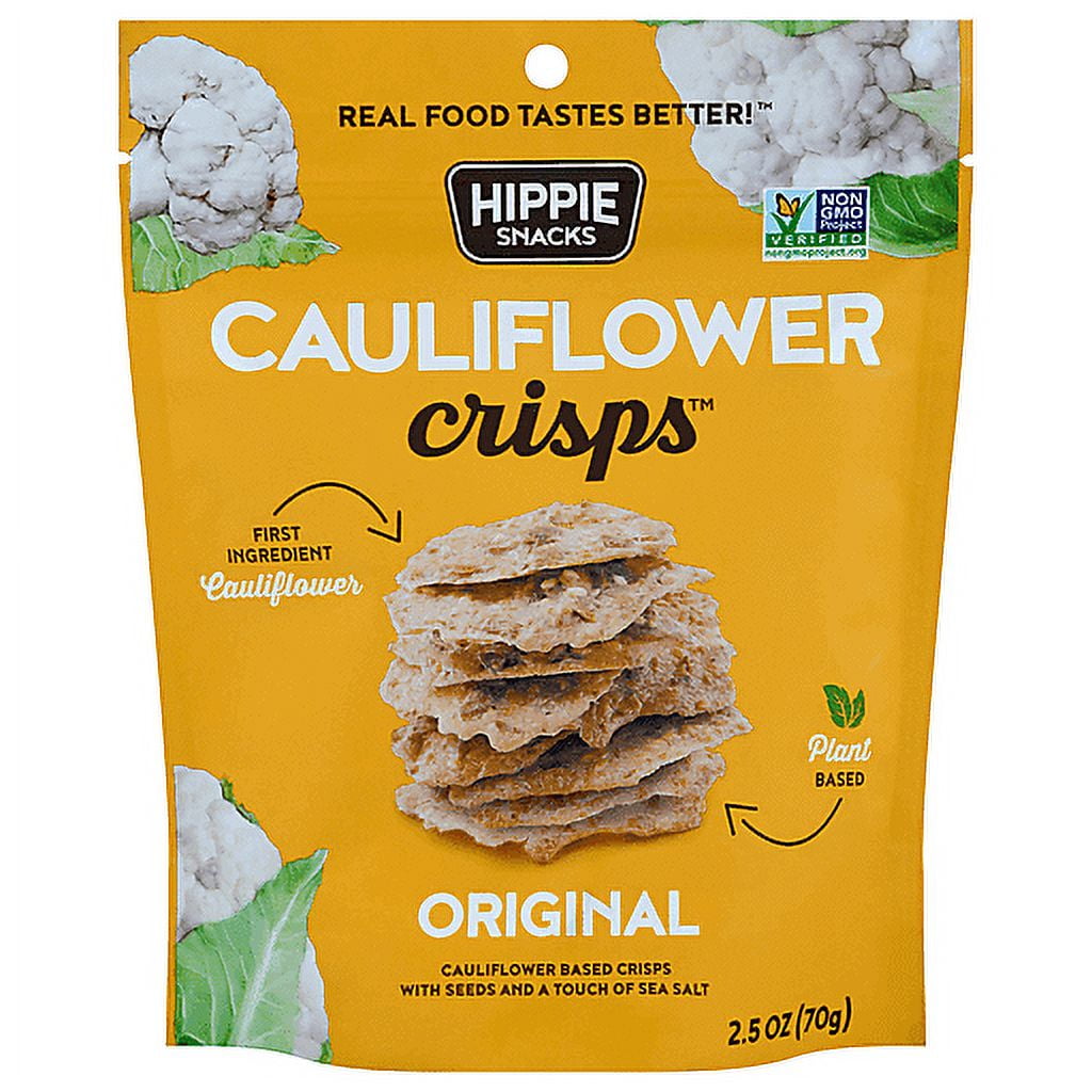 (8 Pack)Hippie Snacks Cauliflower Crisps, Original, 2.5oz - Walmart.com