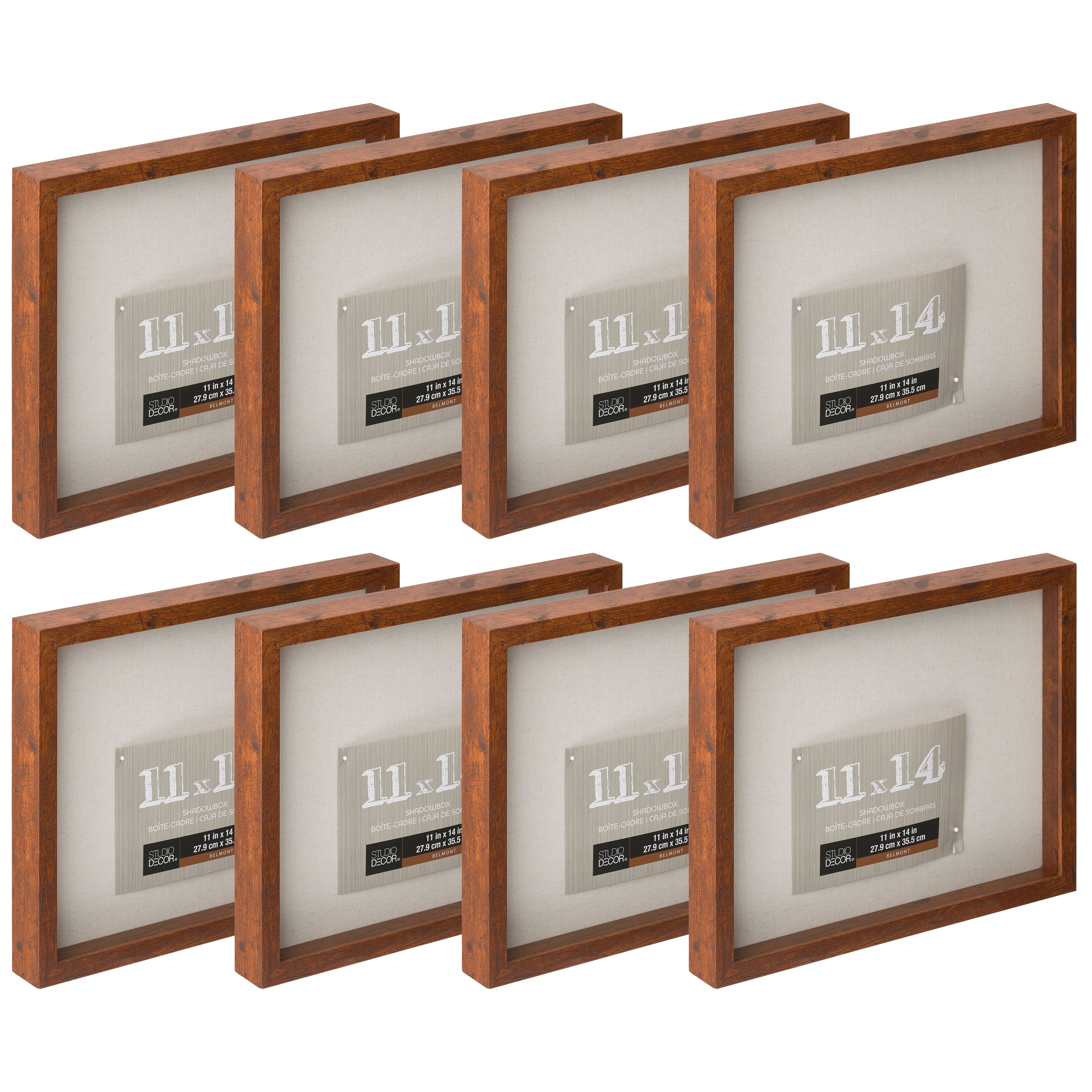 8 Pack: Honey 11" x 14" Belmont Shadow Box by Studio Décor® - Walmart.com