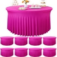 8 Pack Hot Pink Spandex Round Tablecloths for 60 Inch Table, Stretchy ...