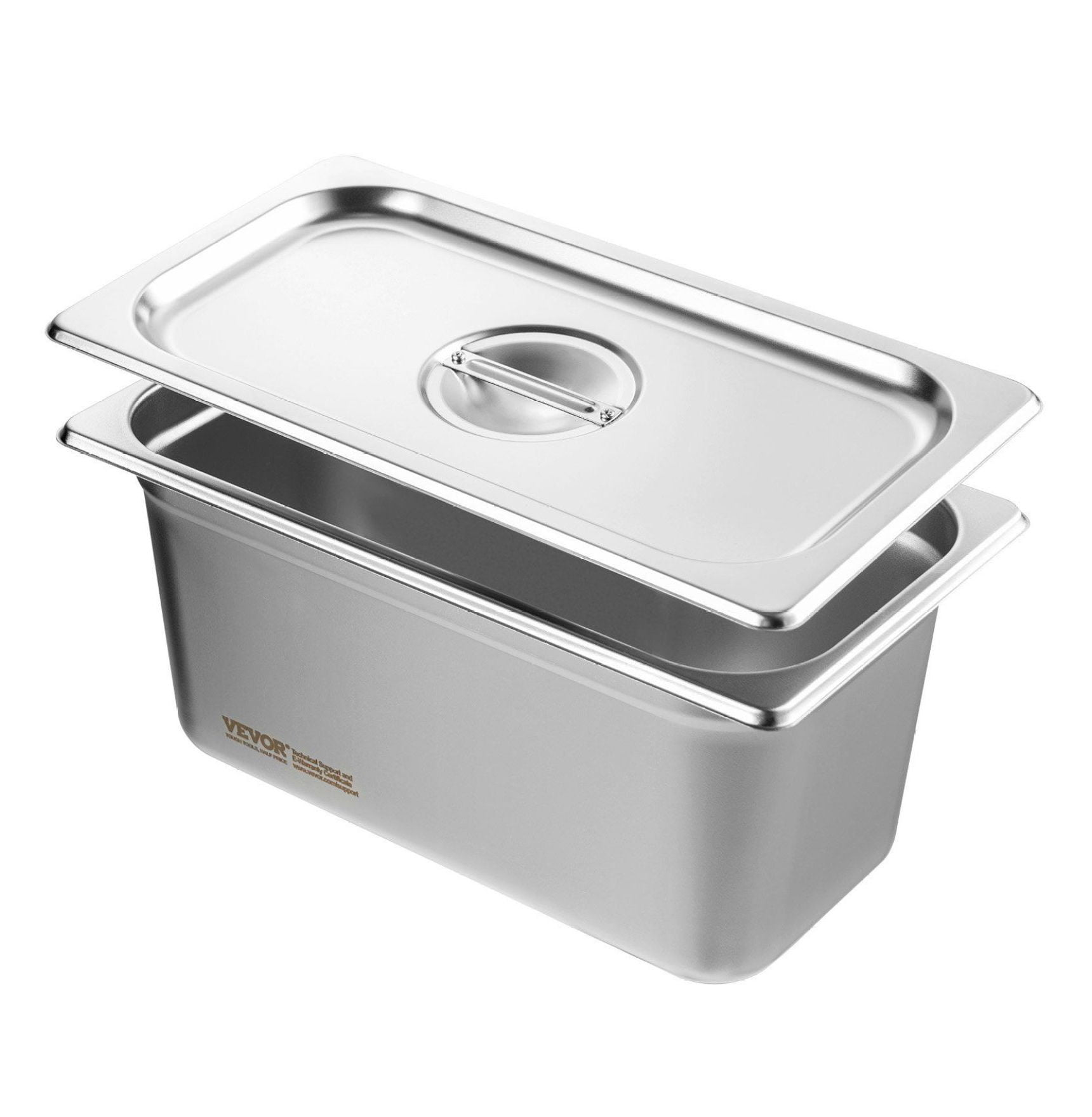 8 Pack Hotel Pans, 1/3 Size Anti-Jam Pan with Lid, 0.8mm Thick ...