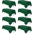 8 Pack Hunter Green Tablecloths 60 x 102 Inch Rectangular Wrinkle ...