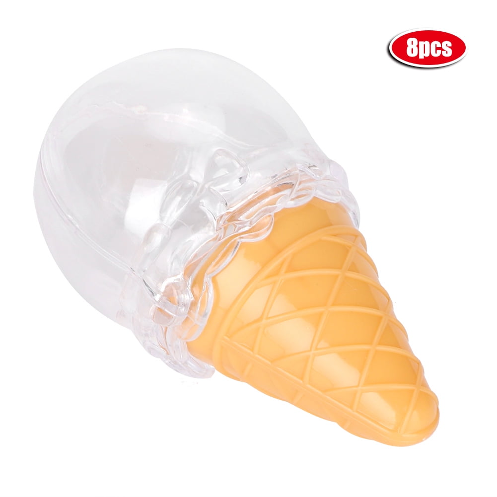 8-Pack Ice Cream Shaped Candy Boxes, Yellow Plastic Gift Boxes for ...