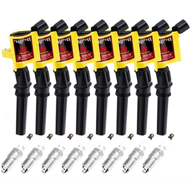 8 Pack Ignition Coils DG508 + Spark Plug Set, Connector Kit for 1997-03 ...