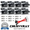 8 Pack Ignition Coils and 8 Iridium Spark Plugs and 8 Wire Set For ...