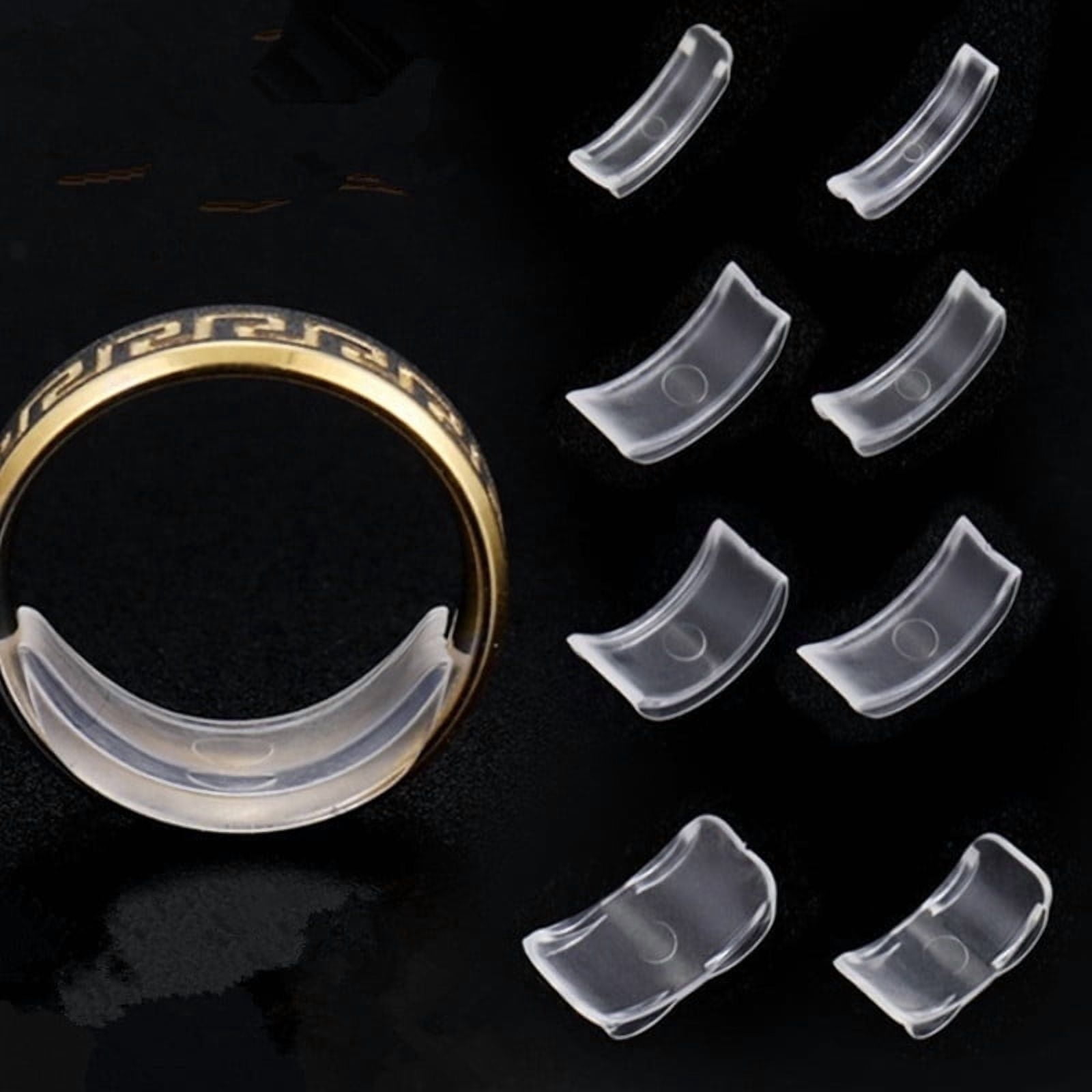 8 Pack Invisible Ring Size Adjuster for Loose Rings Clear Soft TPU Ring ...