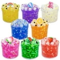 8 Pack Jelly Cube Crunchy Slime Kit, Super Soft, Non-Sticky, Kids' Gift ...