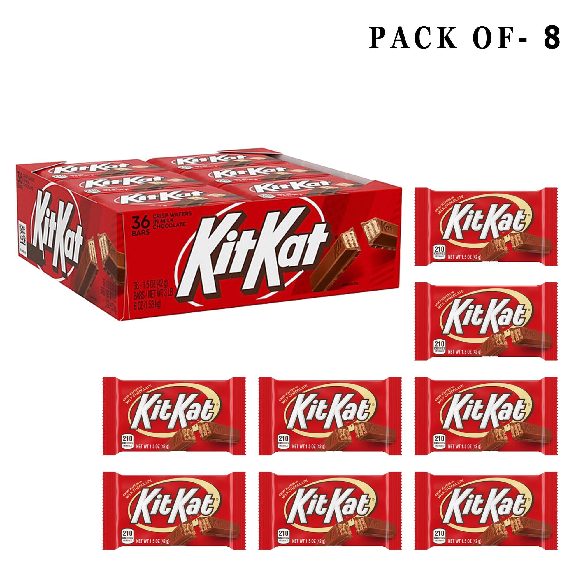 8 Pack KIT KAT Milk Chocolate Wafer Candy | 1.5 oz. Per Bar | Buy From ...