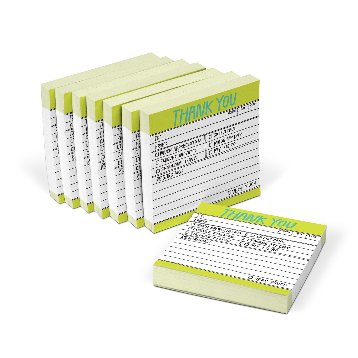 8-Pack Knock Knock Thank You Hand-Lettered Sticky Notes, Thank You ...