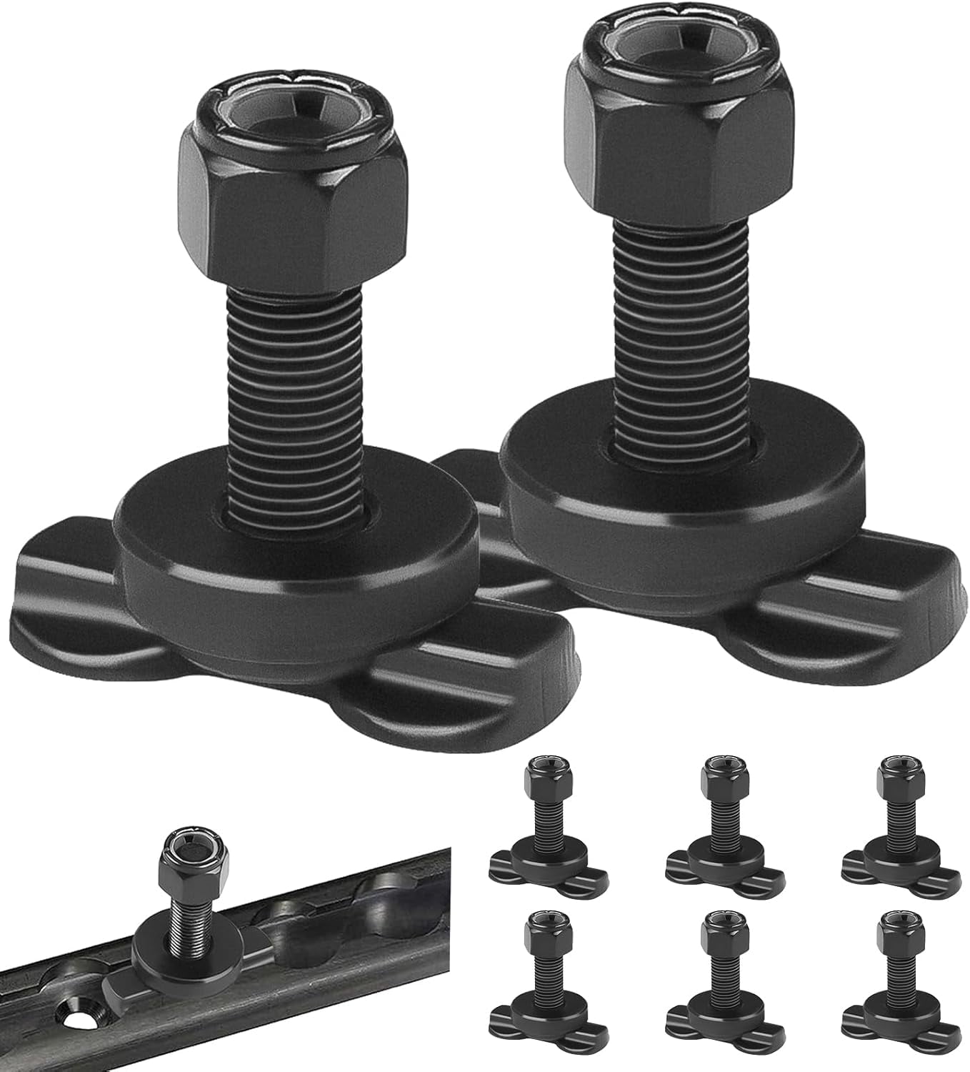 8-Pack L-Track Double Lug Threaded Stud Fitting (Working Load Limit of ...