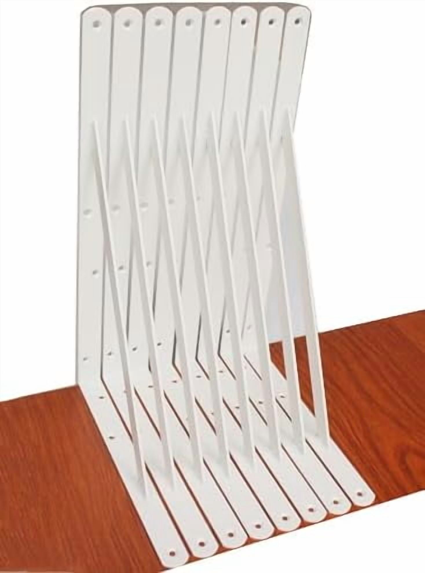 8 Pack L18 x H 12" White Heavy Duty Shelf Brackets with Screws Metal ...