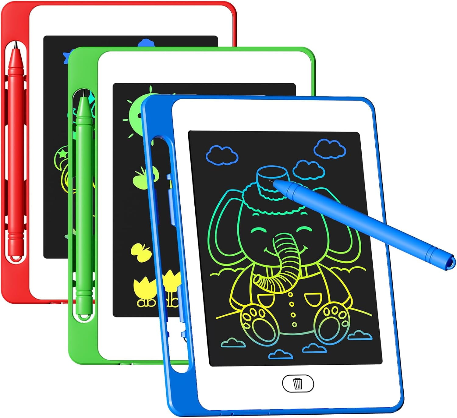 8 Pack LCD Writing Tablet for Kids, 6.5 Inch Colorful Doodle Board ...