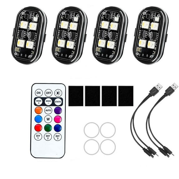8-Pack LED Strobe Light Kit with Remote Control - Waterproof Safety ...