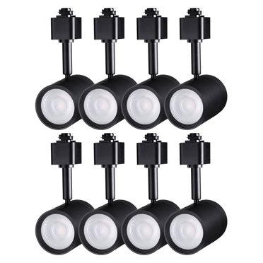 LNC 36.4-in 4-Light Dimmable Matte Black LED Track Lighting Gimbal Head ...