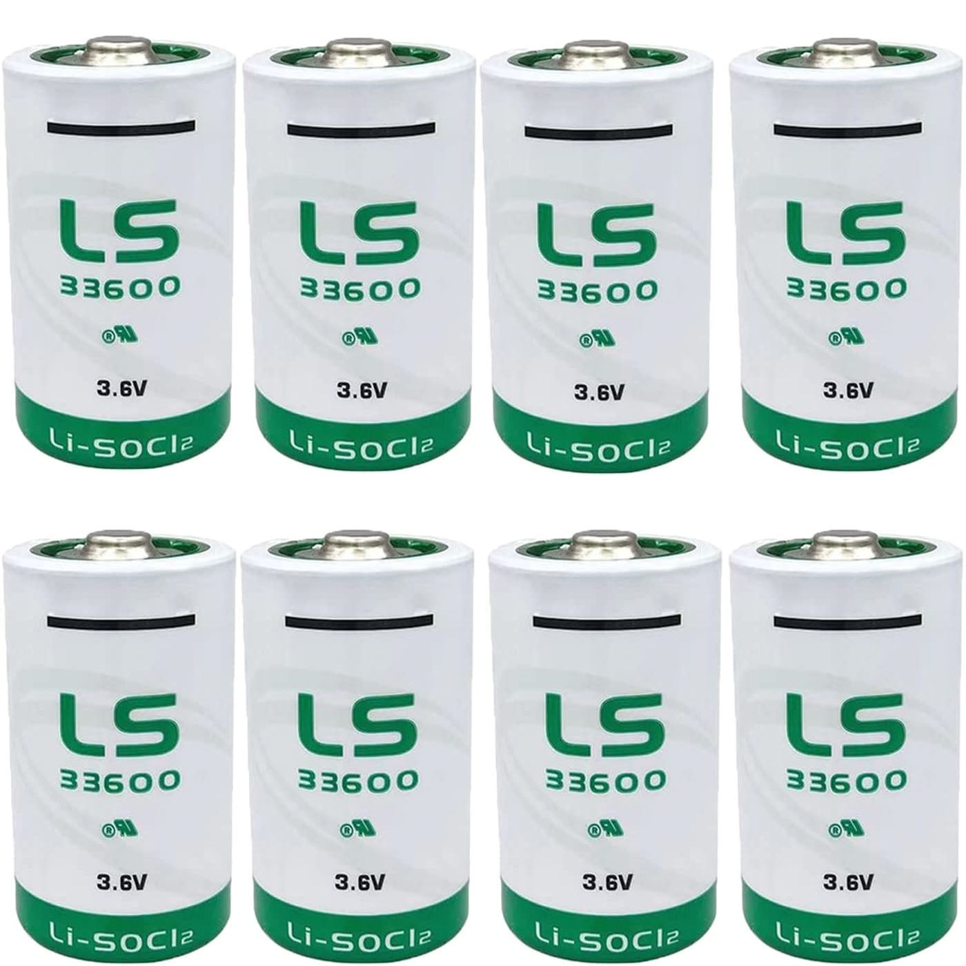 (8-Pack) LS33600 Battery for Saft LS33600 D Size 3.6V Lithium Thionyl ...