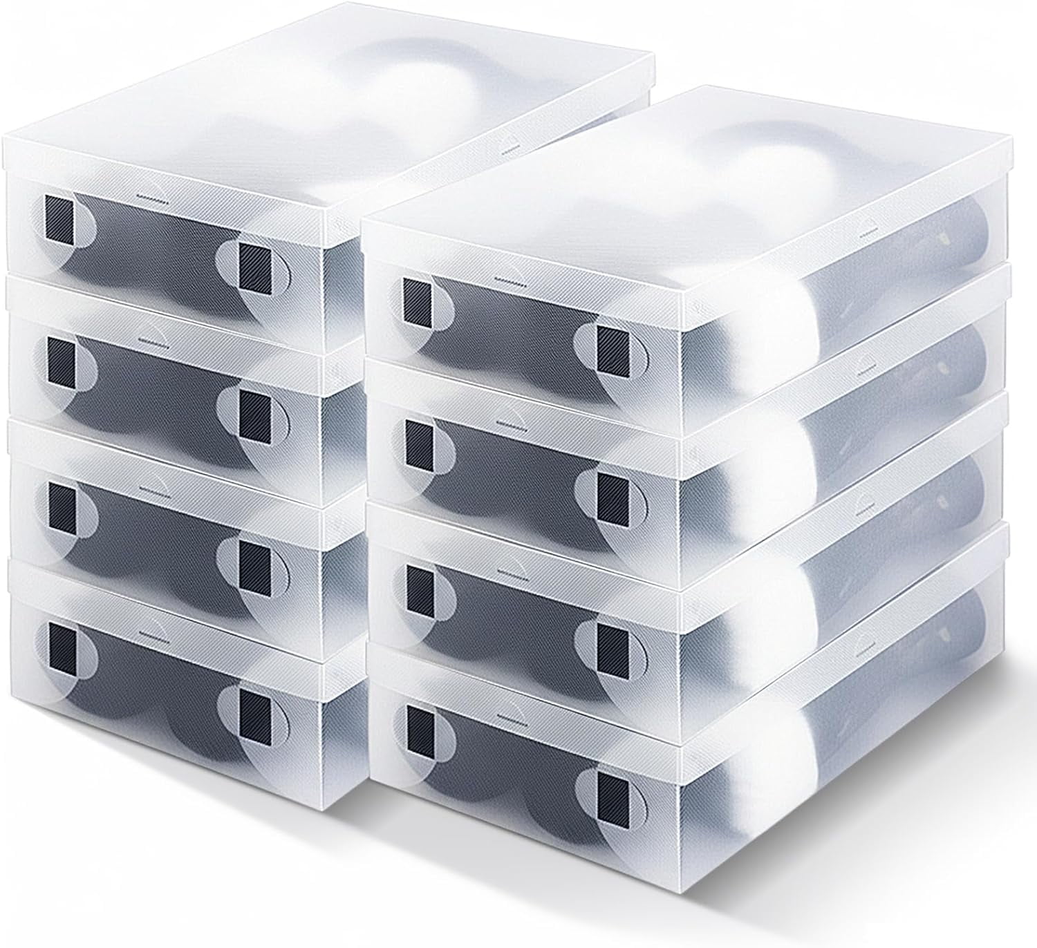 8 Pack Large Boot Storage Boxes with Lids for Tall Boots 20.5" x 11.8 ...