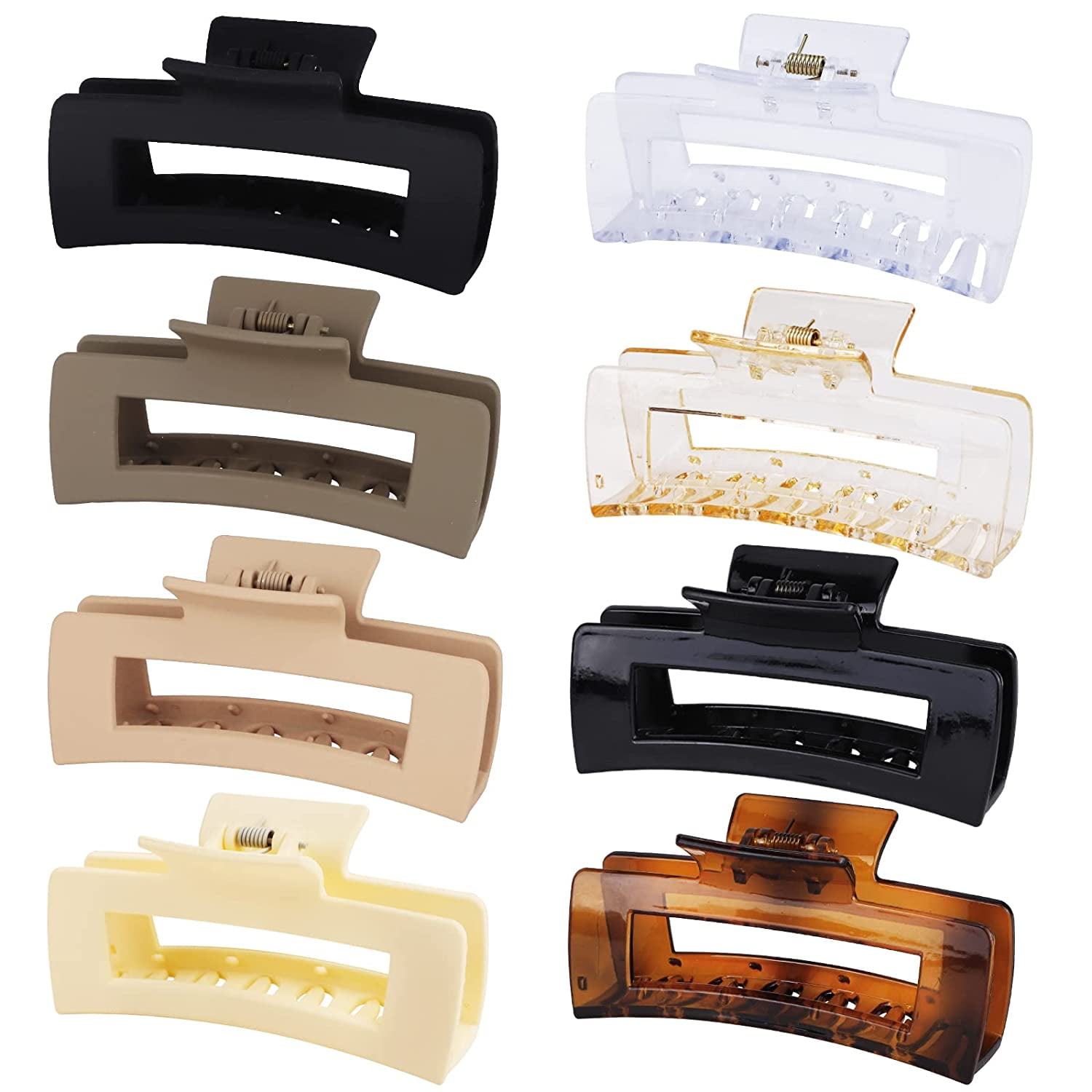 8 Pack Large Hair Claw Clips, 4.1 Inch Big Hair Clips for Thick Hair ...