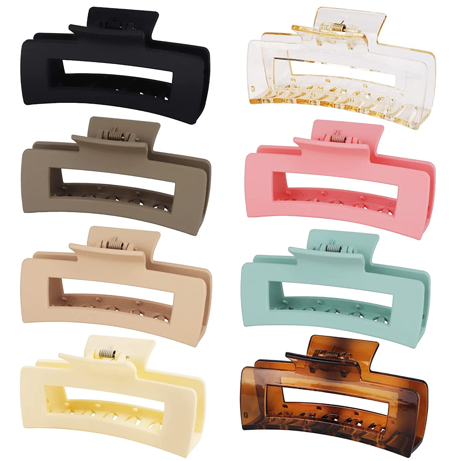 8 Pack Large Hair Claw Clips, 4.1 Inch Big Hair Clips for Thick Hair ...