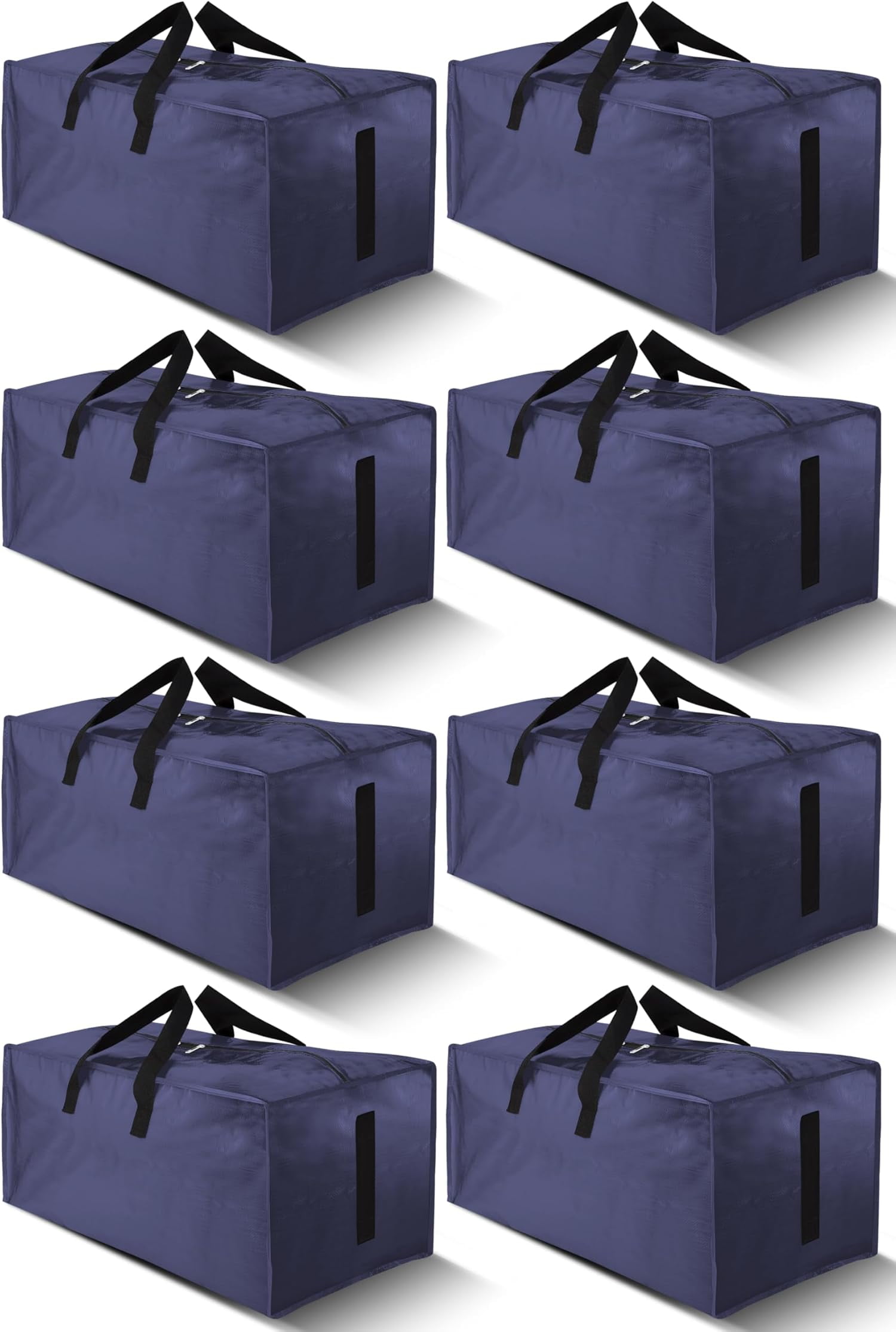 8 Pack Large Moving Bags with Zippers & Carrying Handles - Water ...