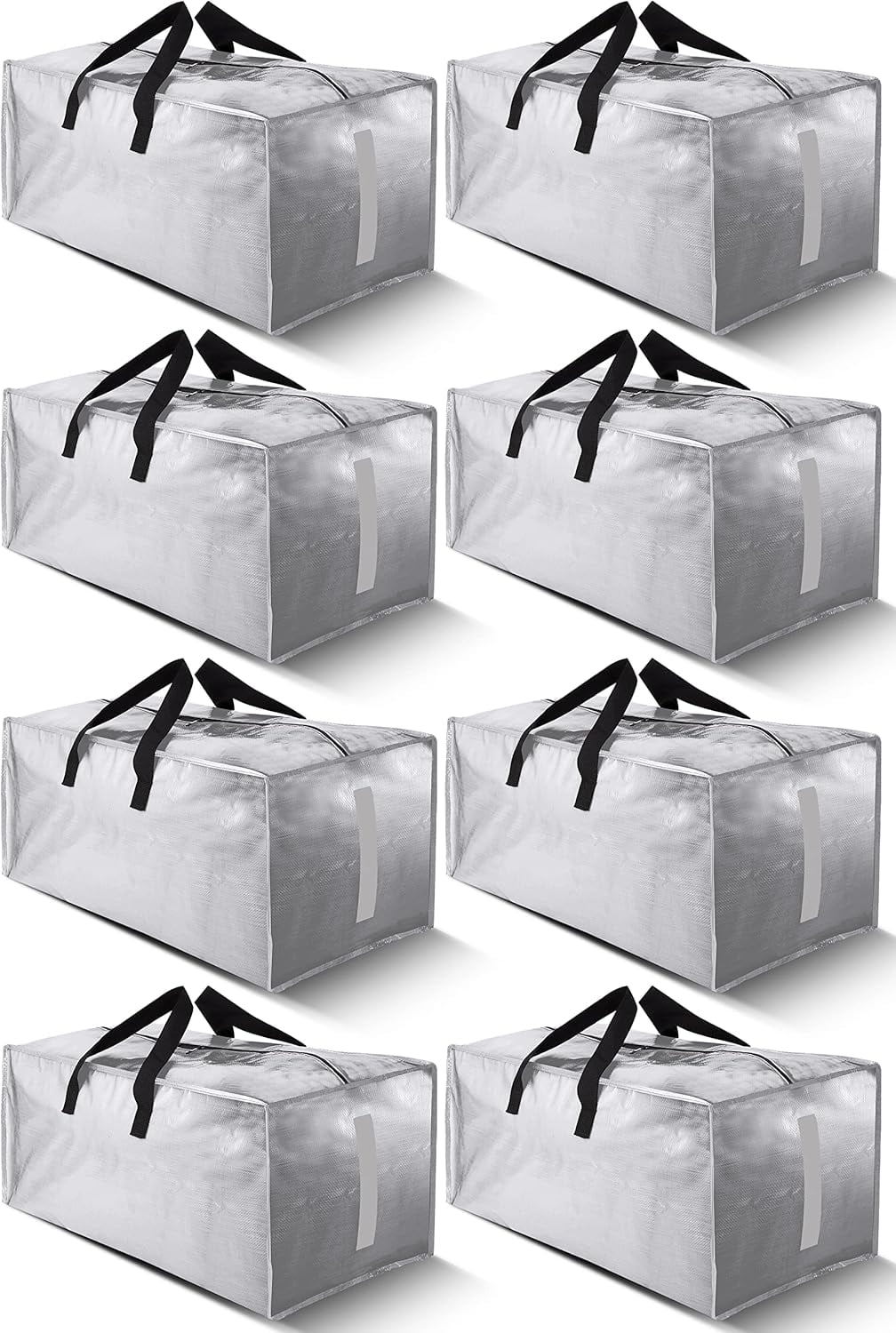 8 Pack Large Strong Bags with Zippers & Carrying Handles - Water ...