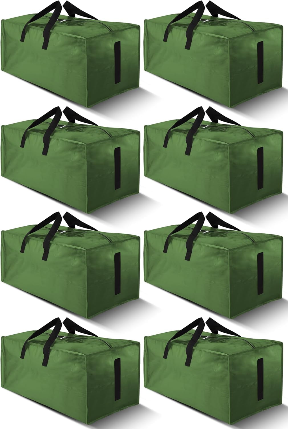 8 Pack Large Strong Moving Bags with Zippers & Carrying Handles - Water ...