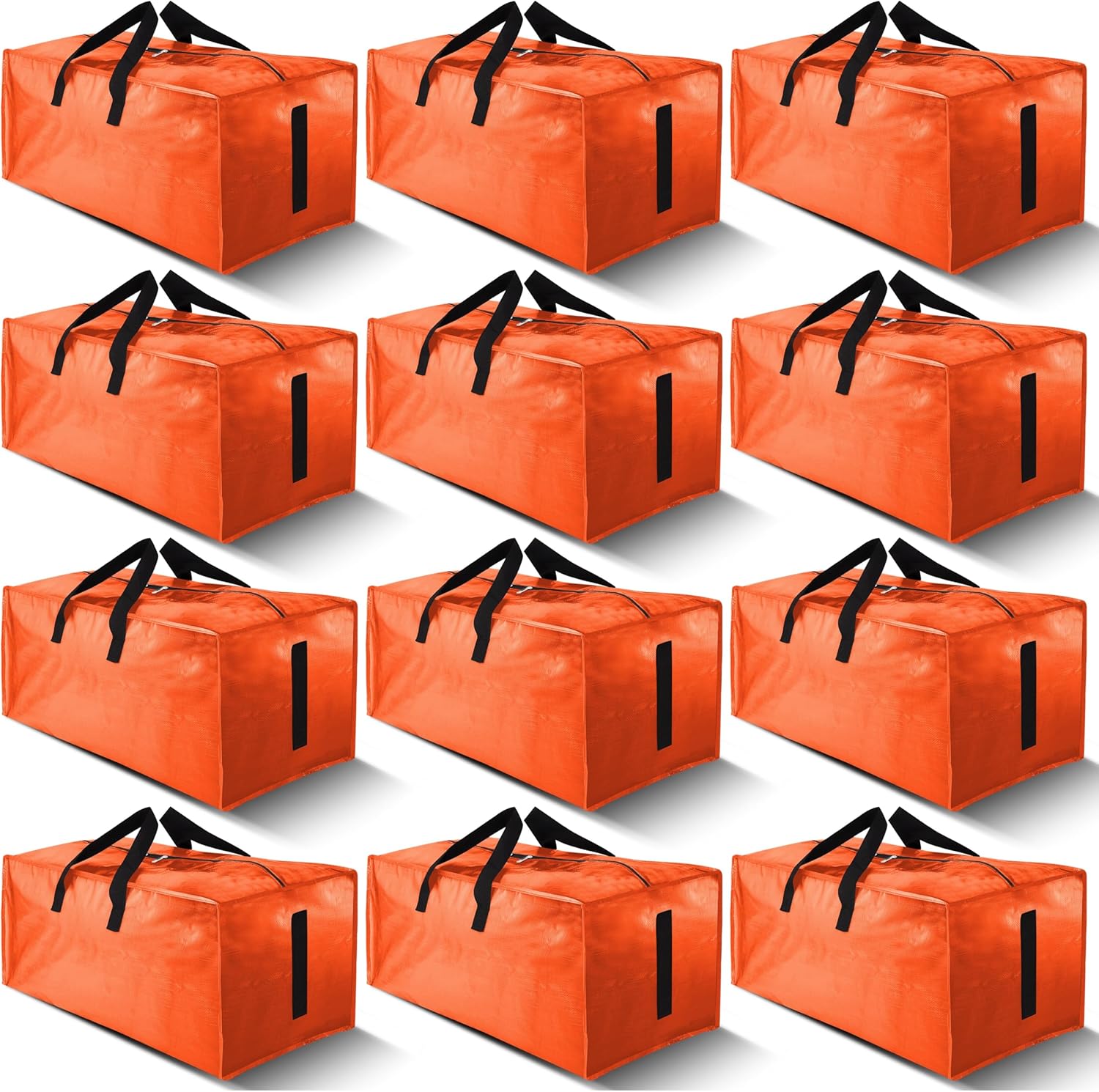 8 Pack Large Strong Moving Bags with Zippers & Carrying Handles - Water ...