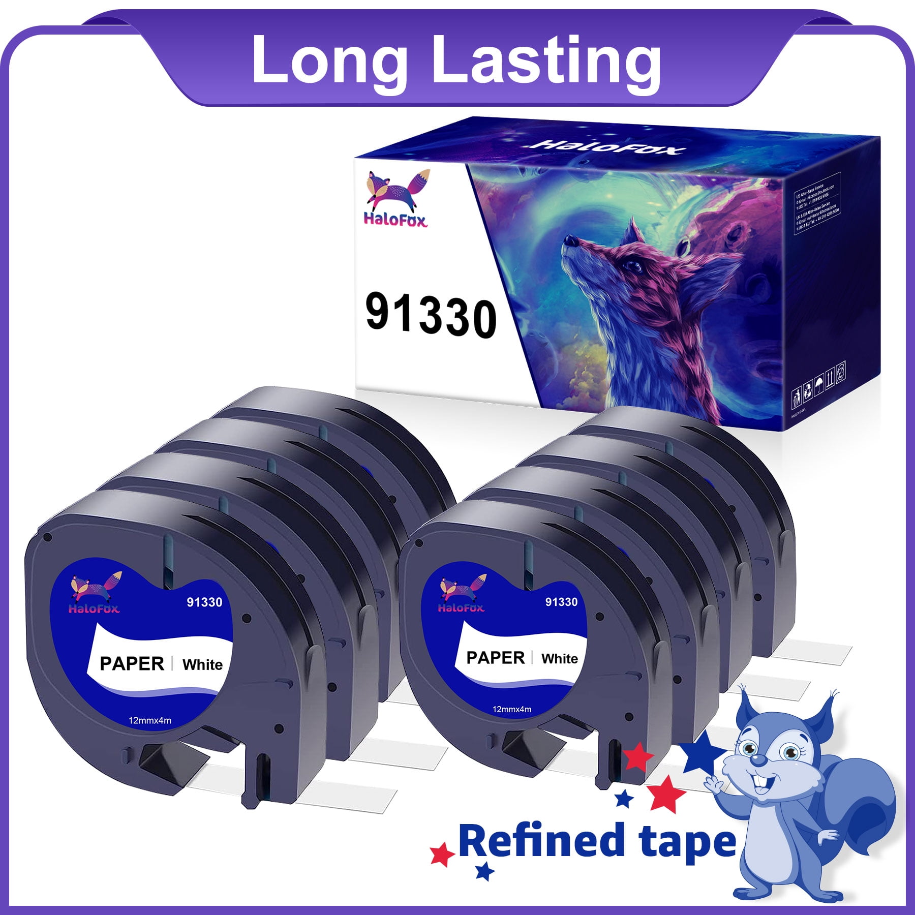 🦊8-Pack Letratag Refills Replacement for DYMO LetraTag Refills Self ...