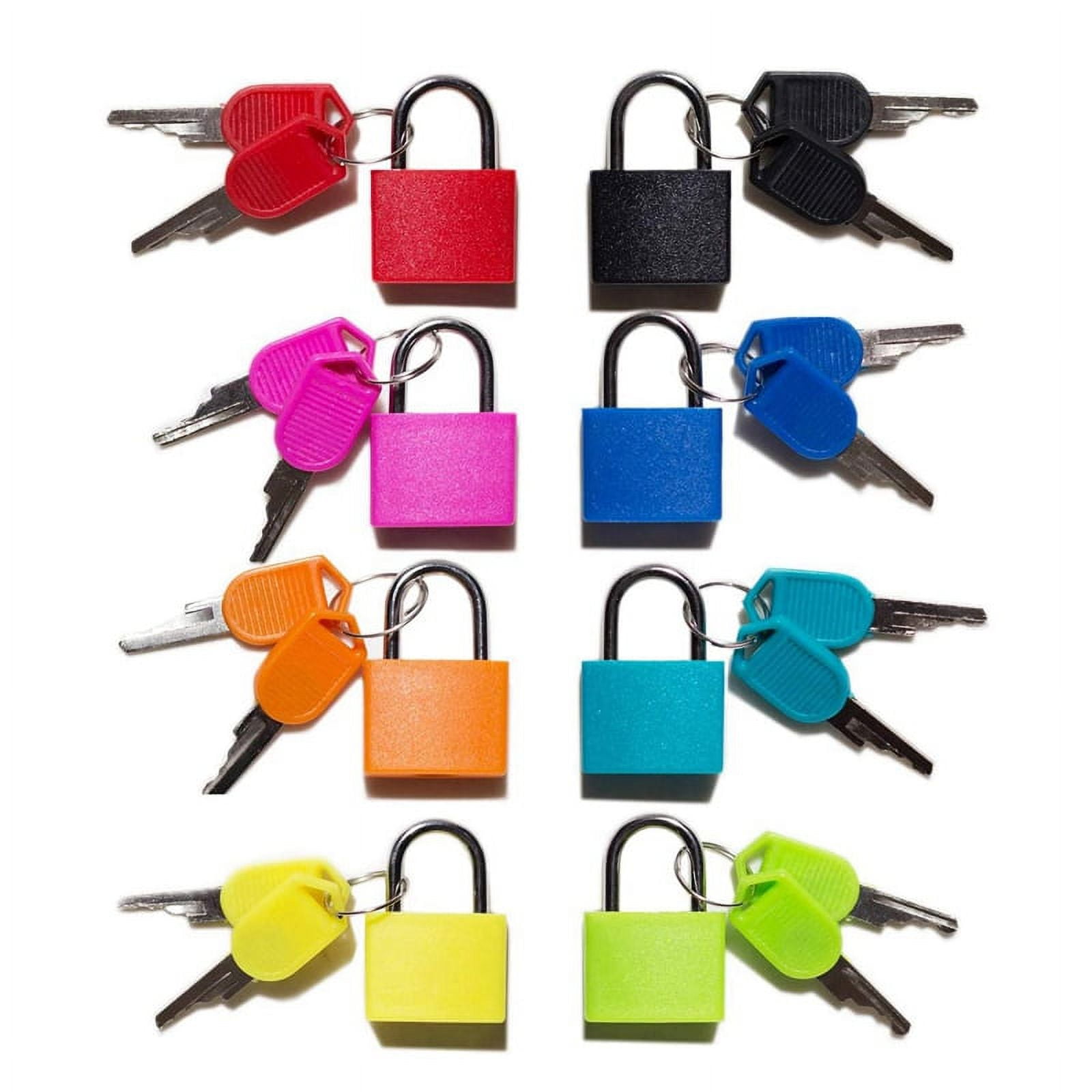 8 Pack Locks Small Padlock with Key Luggage Gym Locker Lock Mini ...