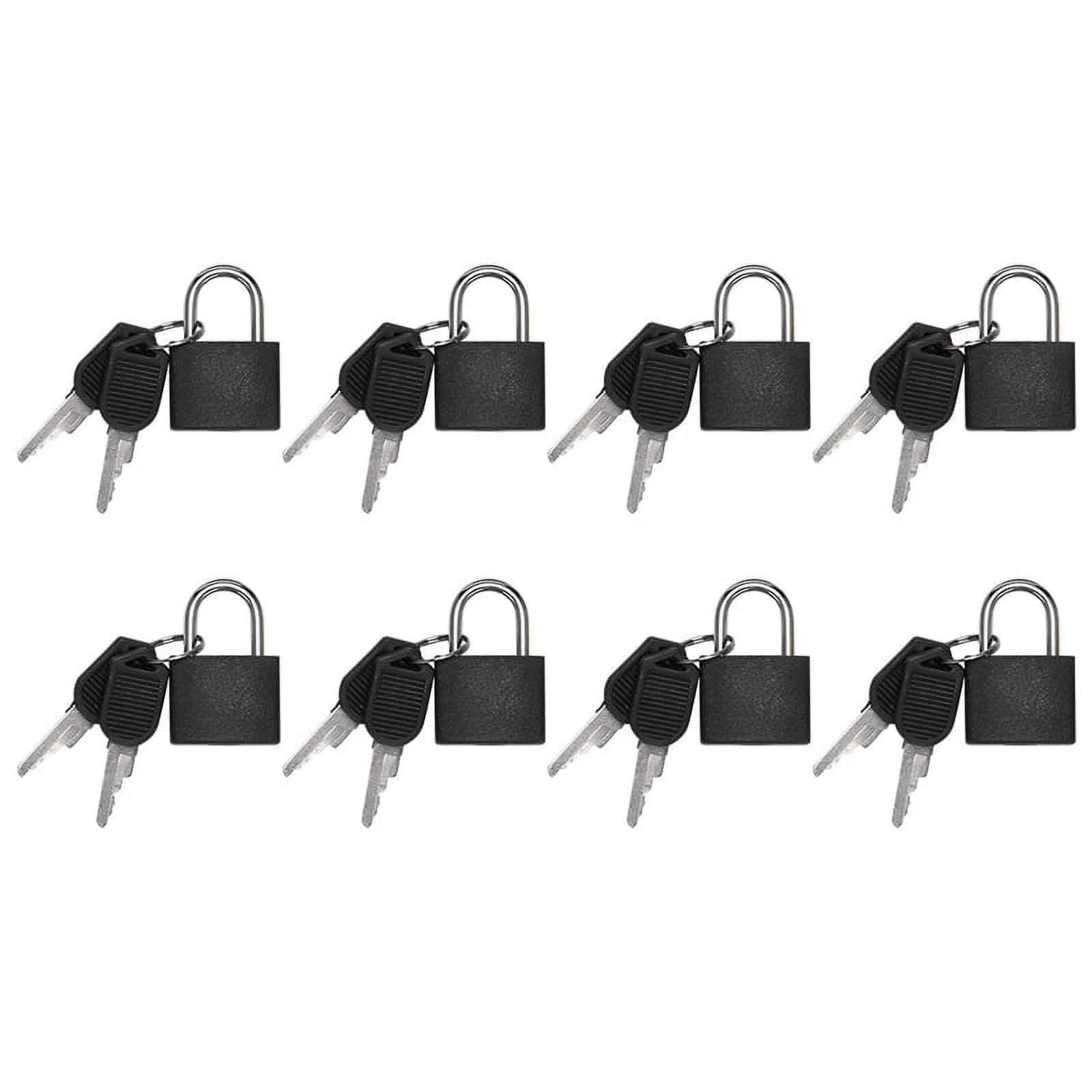 8 Pack Locks Small Padlock with Key Luggage Gym Locker Lock Mini ...