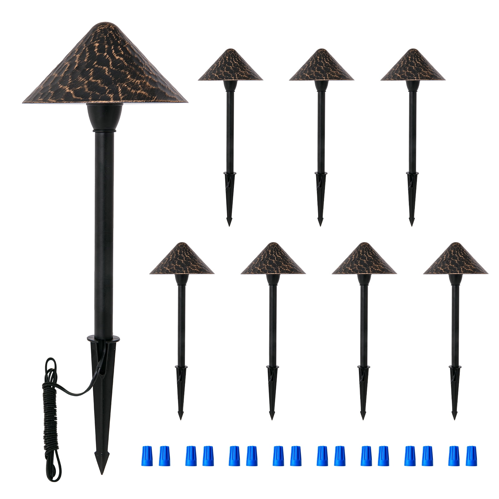 8-Pack Low Voltage Pathway Lights, 3W 12-24V CRI90+ Low Profile LED ...