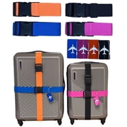 Premium Luggage Belt Straps with Name Tags,Adjustable Plastic Utility ...