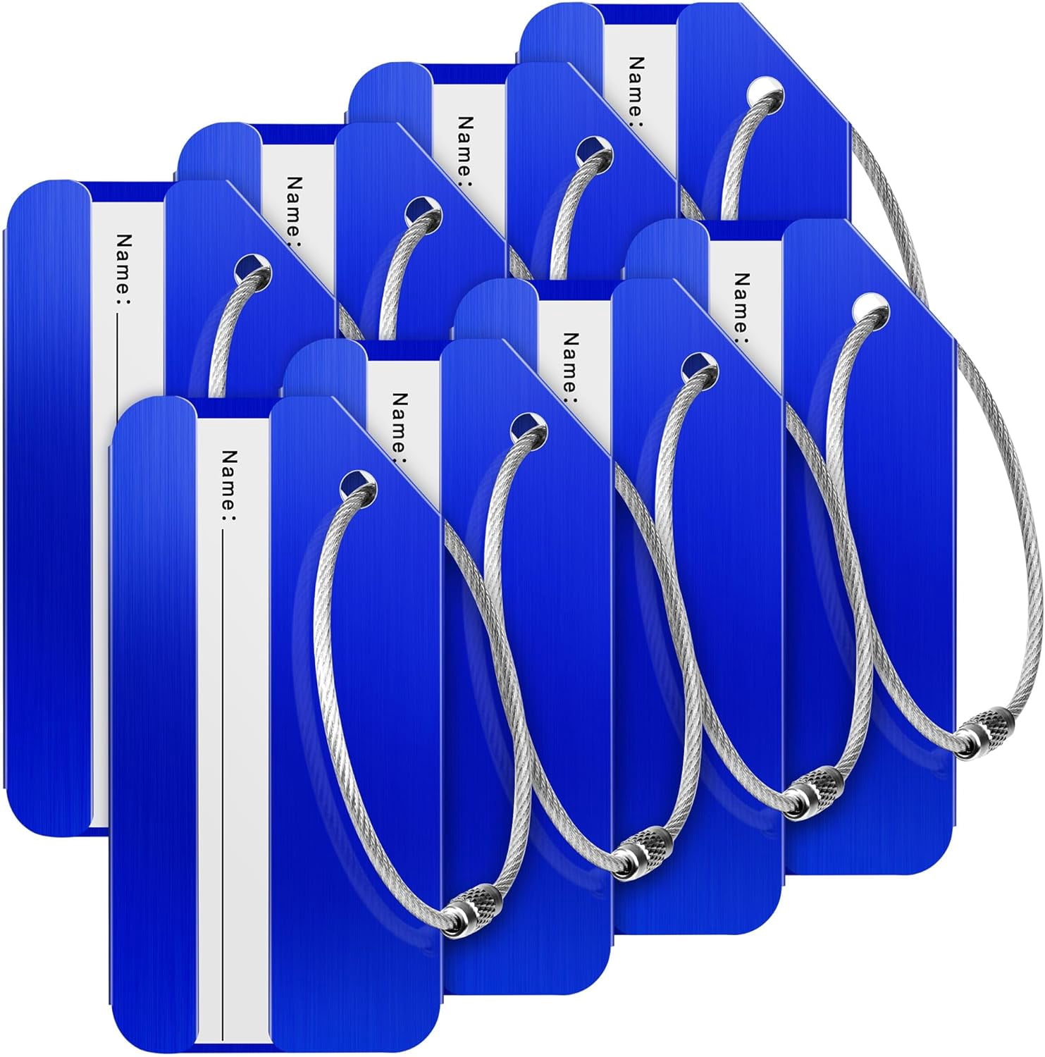 8 Pack Luggage Tags for Suitcases Aluminum Privacy Protection Bag Tags ...
