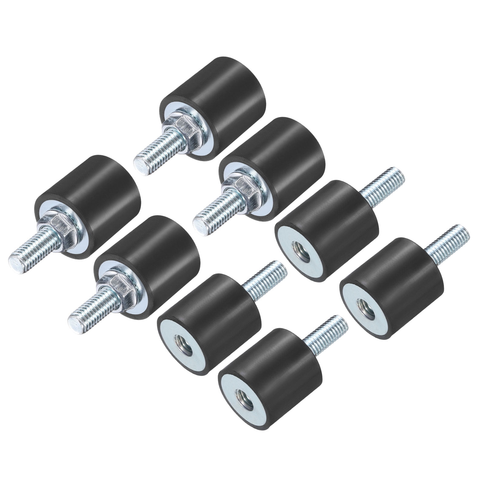 8 Pack M8x23mm Thread Studs Rubber Shock 25x25mm Male Female 8 Pack M8 ...