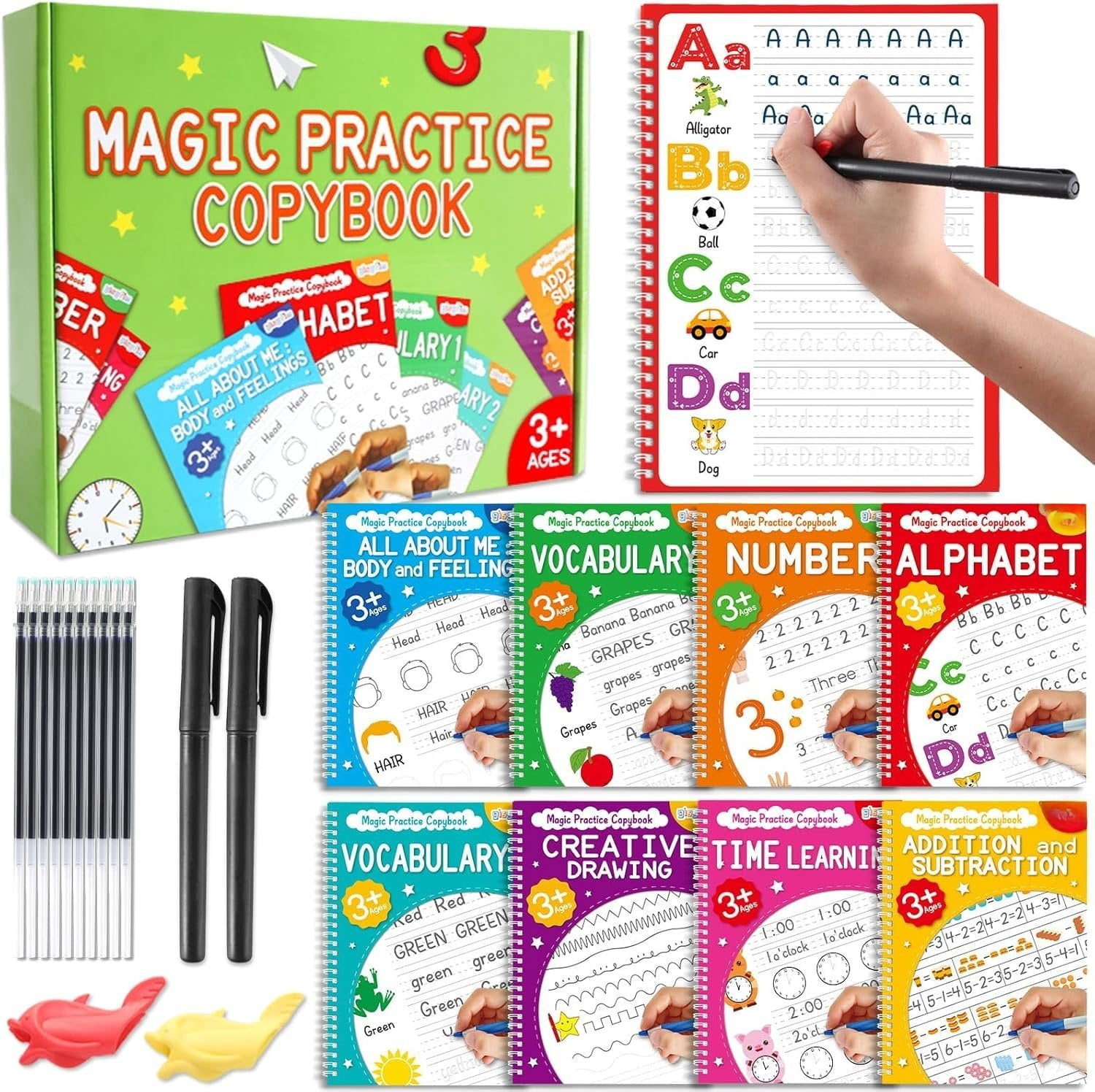 8 Pack Magic Grooved Writing Practice Books for Magical Handwriting ...