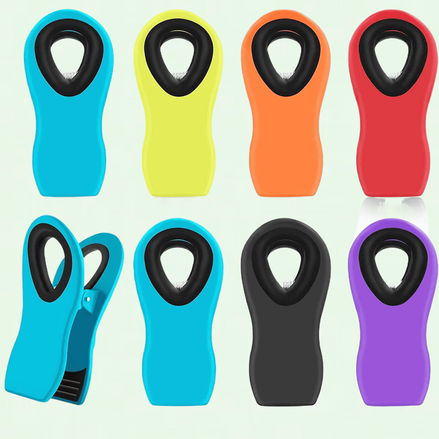 8-Pack Magnetic Bag Clips, Colorful and Sturdy Clips for Food Packages ...