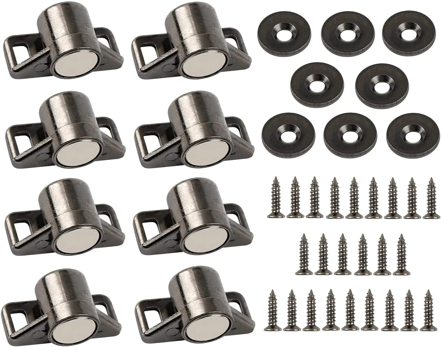 8 Pack Magnetic Cabinet Door Catch with Magnets for Cabinet Door Latch ...