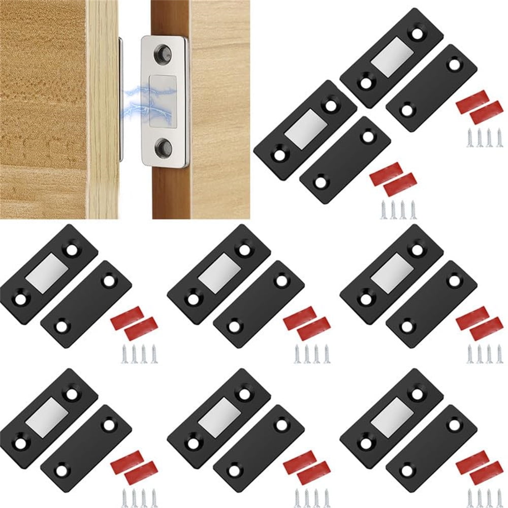 8 Pack Magnetic Door Catch Ultra Thin Cabinet Magnets Stainless Steel ...