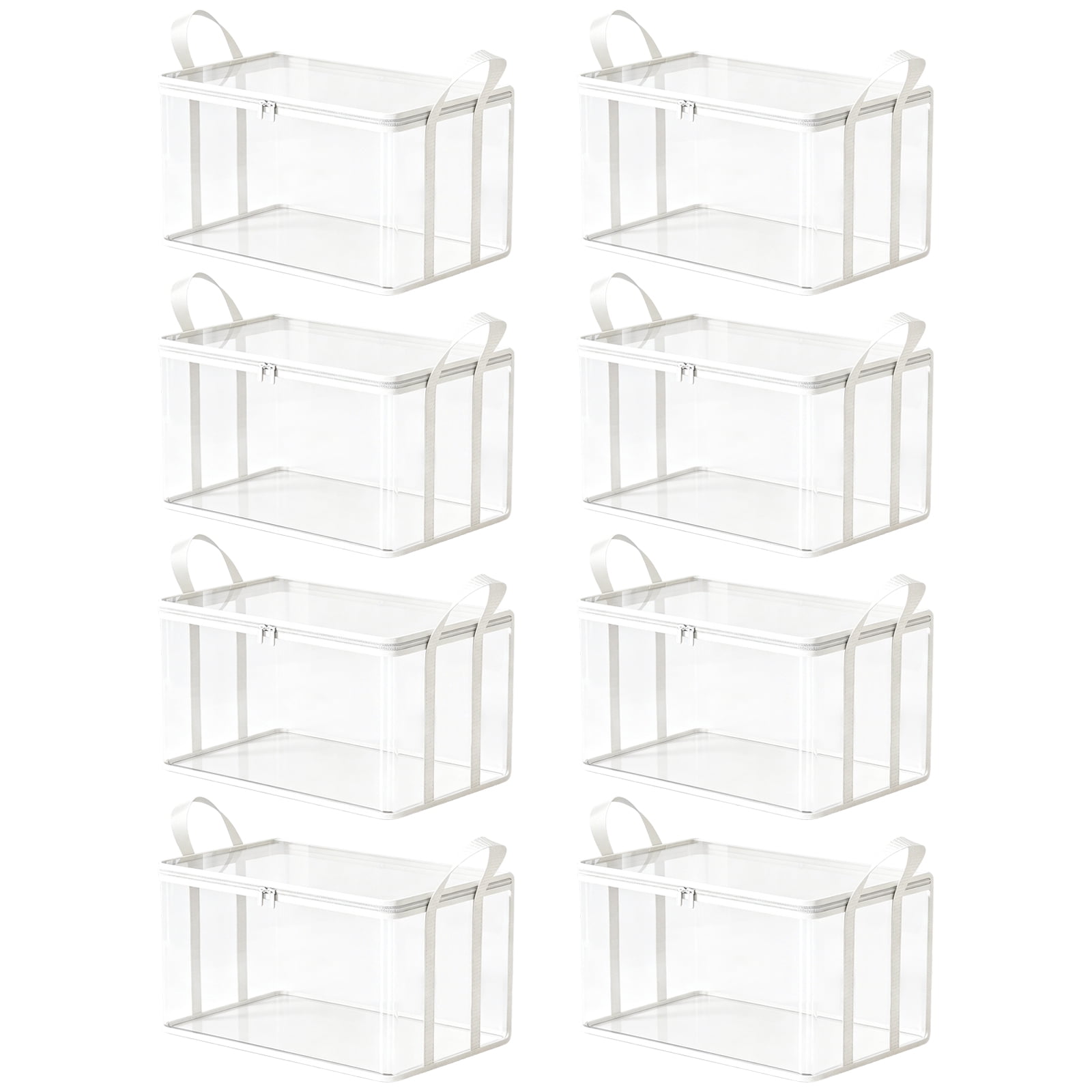 8-Pack Medium Bags with Reinforced Handles, Heavy-Duty Storage Tote ...