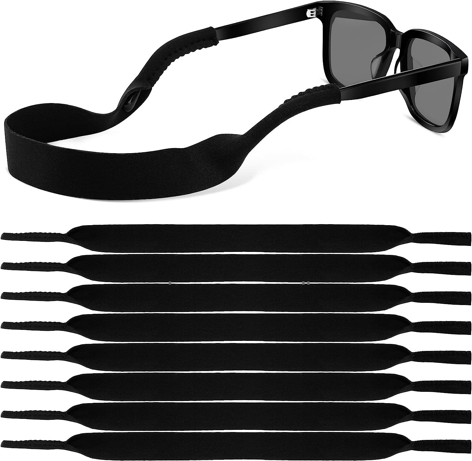 8 Pack Men Women Neoprene Sunglass Straps Floating Soft Eyeglass Strap ...