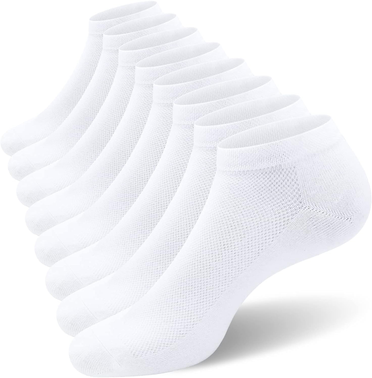 8 Pack Mens Ankle Socks Low Cut Comfort Casual Socks Size 10-13/13-15 ...