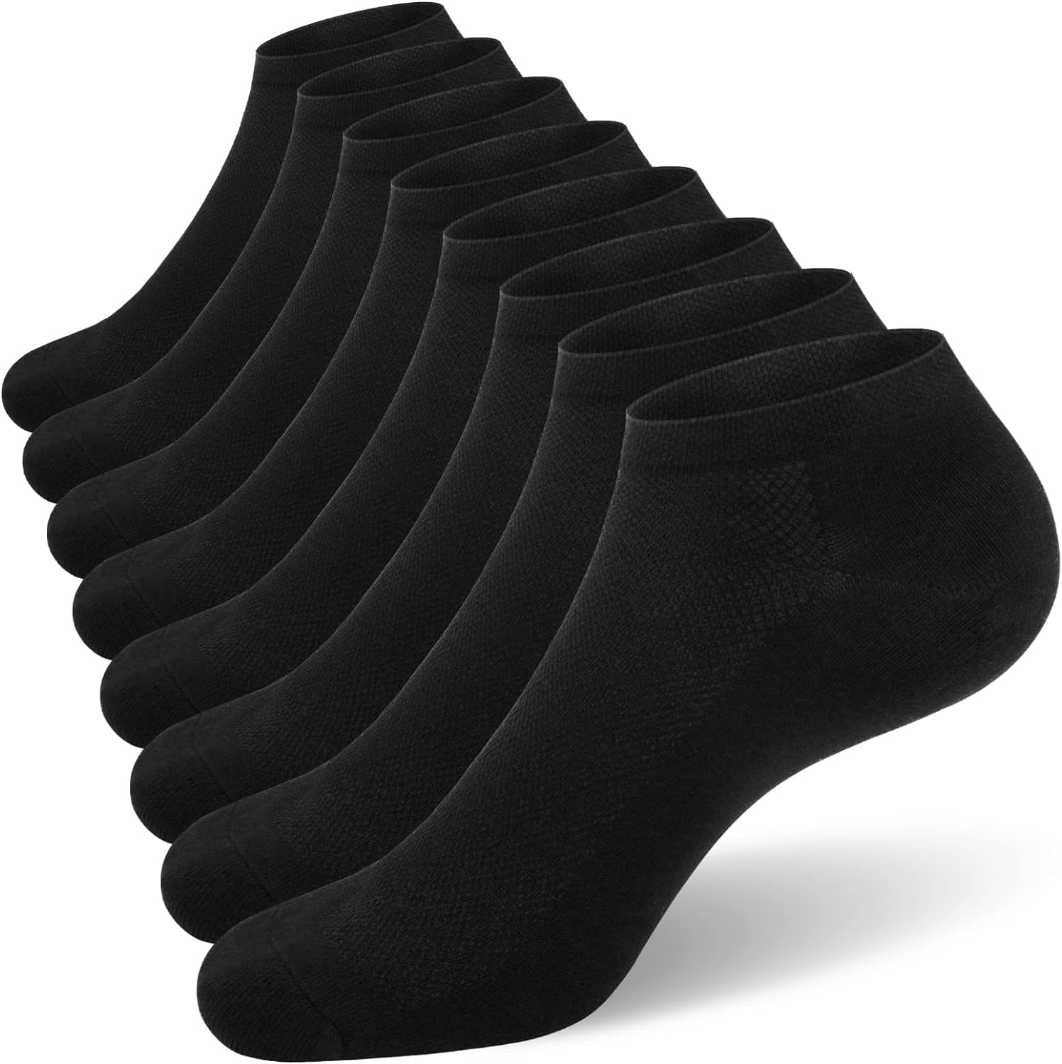 8 Pack Mens Ankle Socks Low Cut Comfort Casual Socks Size 10-13/13-15 ...