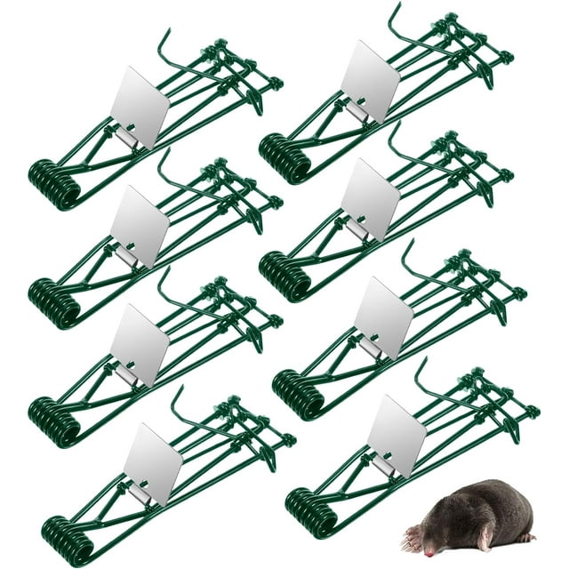 8 Pack Mole Gopher Trap Metal Tactical Rat Vole Traps Reusable Gopher ...