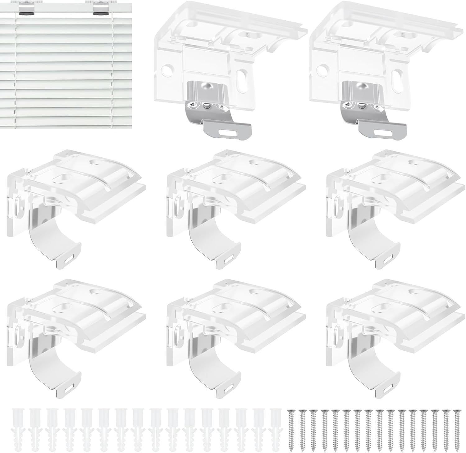 8 Pack Mounting Bracket with Metal Clip, Hidden Replacement Brackets ...