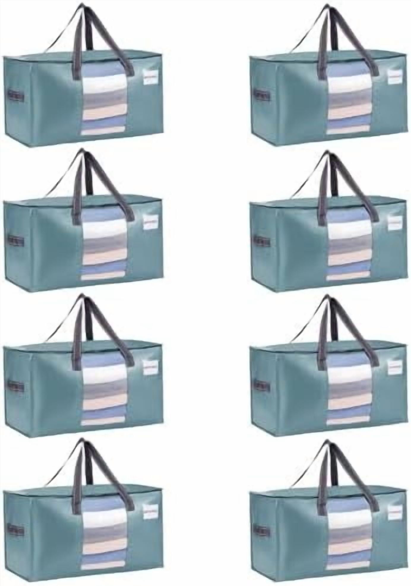 8 Pack Moving Bags, Comforter and Blanket Storage Bags for Closet ...